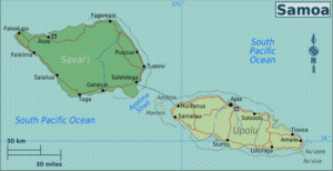 Karten von den Samoa Inseln Savaii und Upolu